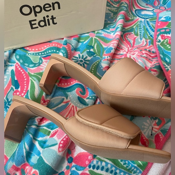 Open Edit | Shoes | 32 New In Box Open Edit Beige Sandals Size 85 2 14 ...